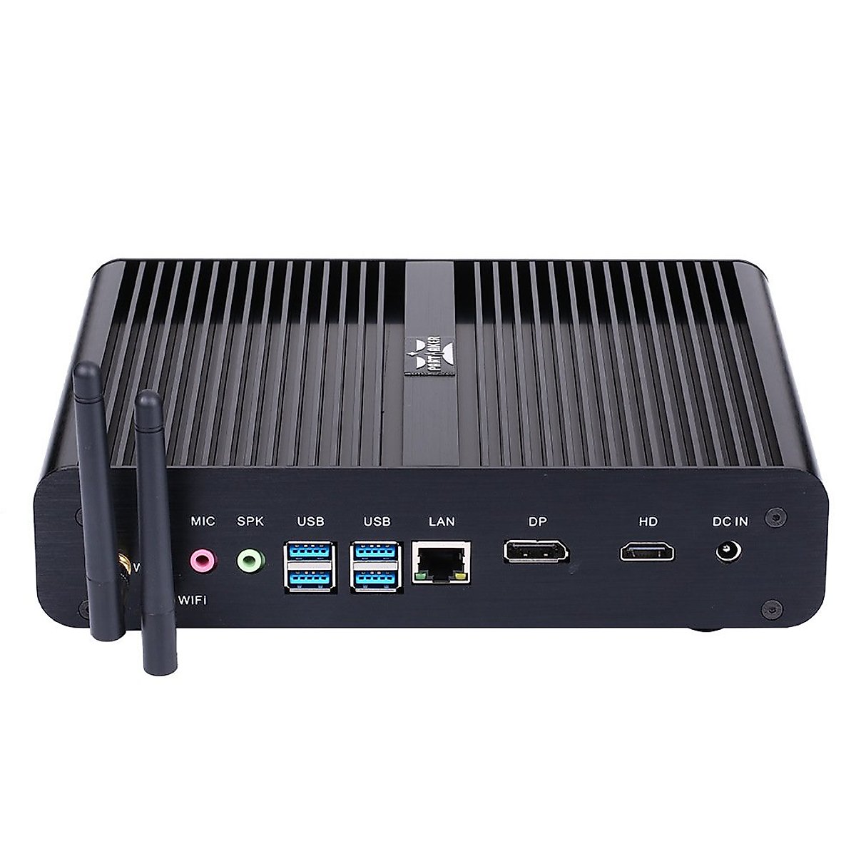 PARTAKER Fanless Mini PC, Desktop Computer, Core I7 1165G7 11th Gen 4 Cores CPU, 16G RAM 512G SSD, Windows 11 Pro or Linux Ubuntu, 4K Display, HDMI, DP, Aluminum Alloy Case