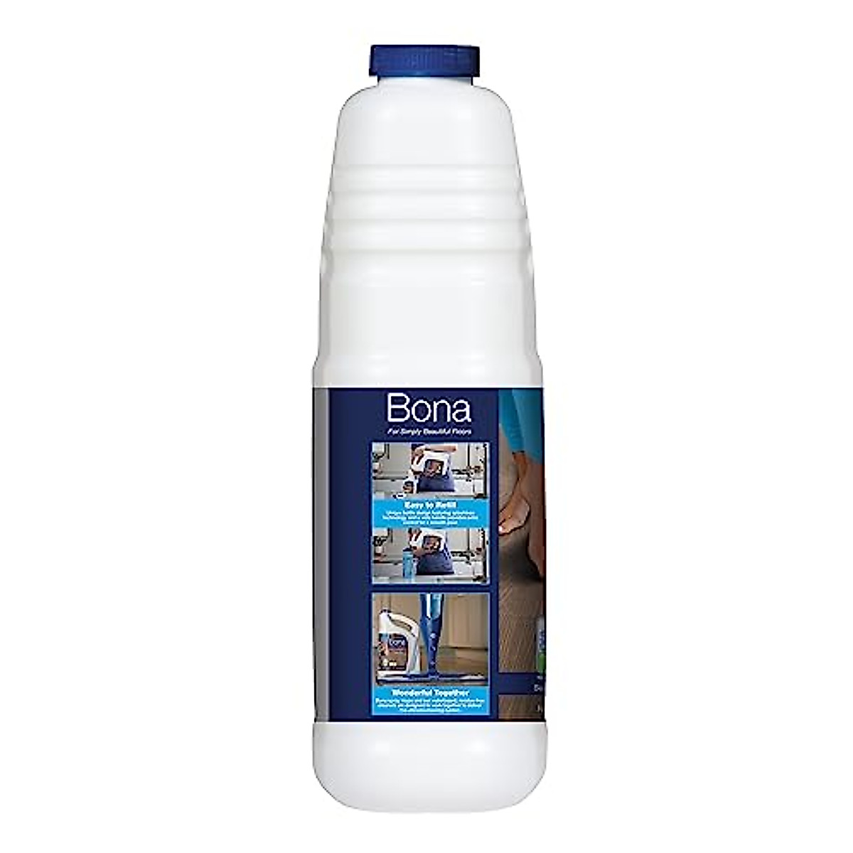 Bona Hardwood Floor Cleaner Refill - 64 fl oz - Unscented - Refill for Bona Spray Mops and Spray Bottles - Residue-Free Floor Cleaning Solution for Hardwood Floors