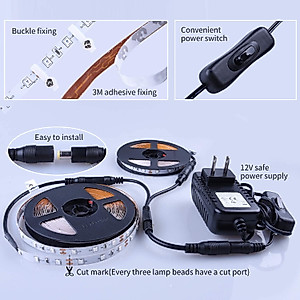 40 Foot Led Black Light Strip Kit, 720 Units Led, 12V Flexible Blacklight Fixtures, Non-Waterproof