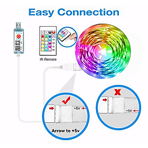 65.6 ft/20M Bluetooth LED Strip Lights, RGB 5050 LED Light Strips with Bright 300 LEDs, Sync Music Color Changing Flexible Cuttable Led Lights for Bedroom,Ceiling,Party( APP+ Remote+ Mic/32.8ftX2)