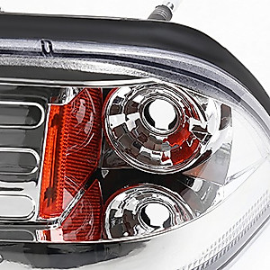 Spec-D Tuning 2LCLH-MST87-RS Ford Mustang Lx Gt Headlights W/Corner Lamps 1Pc. Chrome