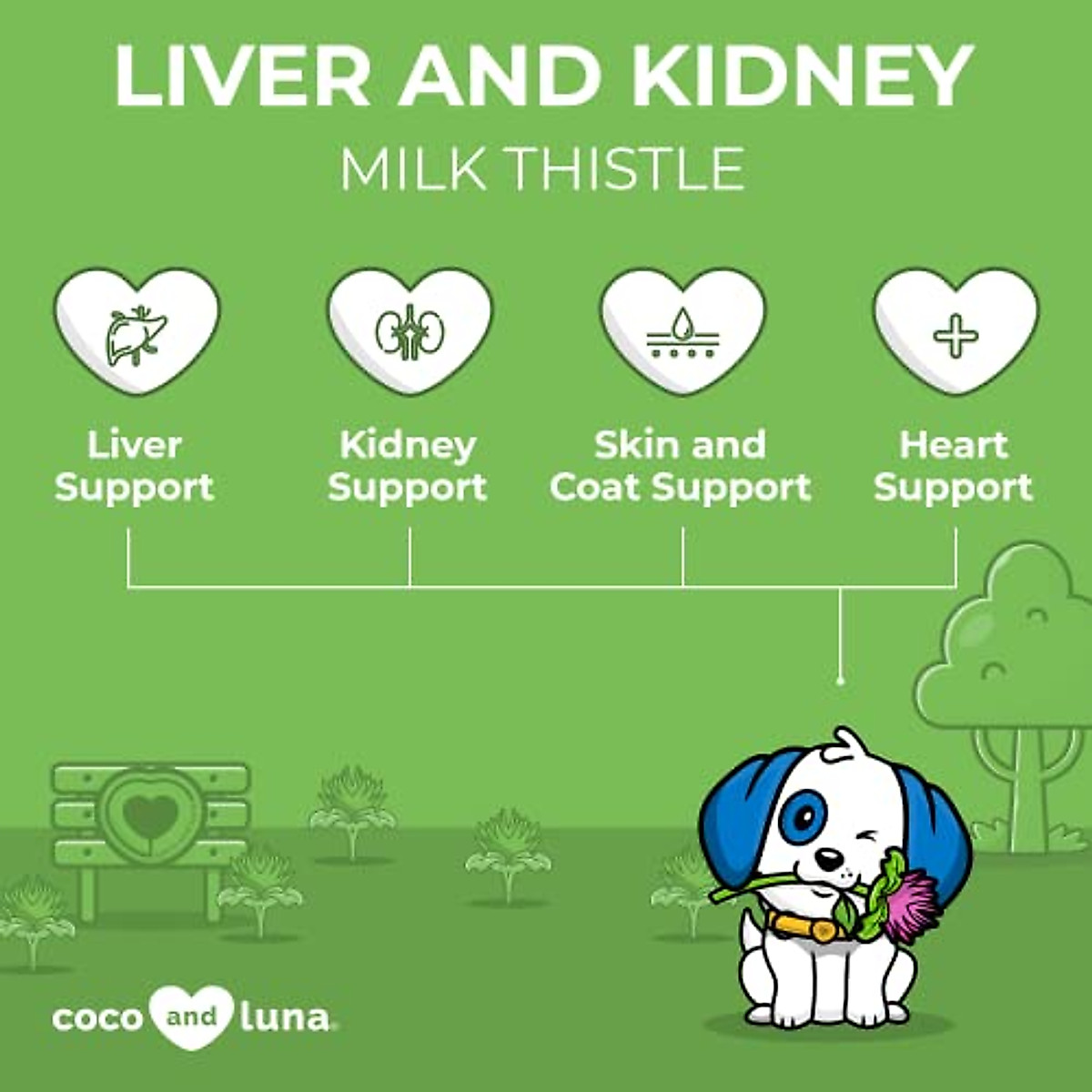 Milk Thistle for Dogs - 120 Chewable Tablets - Liver and Kidney Support for Dogs - Hepatic Support with EPA & DHA - Detox for Dogs - Dog Liver Support - Liver Supplement for Dogs