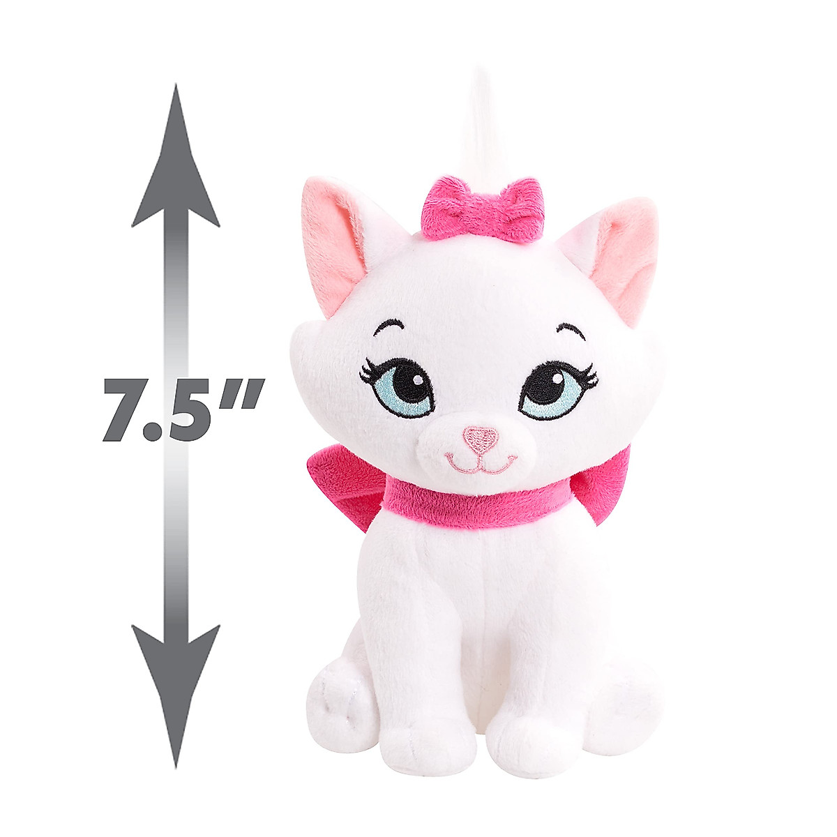 Disney Classics Bean 6.5-inch Small Plush Stuffed Animal, Marie, Cat, The Aristocats Plush, Kids Toys for Ages 2 Up by Just Play