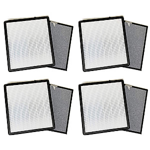 Nispira HSP001 Filter Replacement for Smart True HEPA Air Purifier 5-in-1 True HEPA Activated Carbon Cold Catalyst, 4 Set