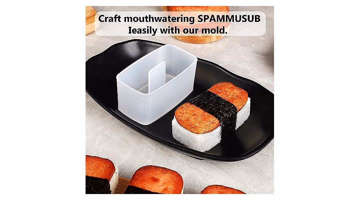 Spam Musubi Mold, Musubi Maker Press 2 Pack with Luncheon Meat Slicer ...