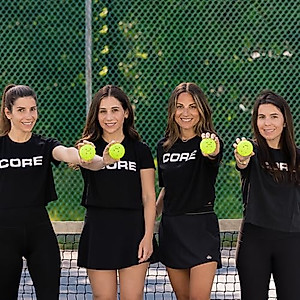 CORE Pickleball Balls for Professionals and All Levels of Play - Set of 4-50 Balls with 40 Holes - USA Pickleball Approved Durable Outdoor Pickleball Balls (12 Pack)