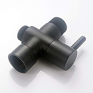 Gaosin Matte Black Handheld Bidet Sprayer Diaper Shattaf Douche Complete Bidet Set with 7/8 T-Adapter for Toilet Bathroom