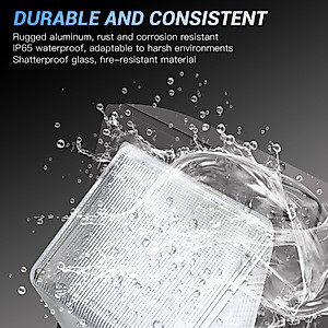 JTT LED Wall Pack Lights Outdoor with Dusk to Dawn Photocell, Selectable 75W/60W/45W, 8250LM/6600LM/4950LM, 6000K/5000K/4000K,Waterproof Flood Security Wall Pack Lighting for Garage Yard Parking Lo