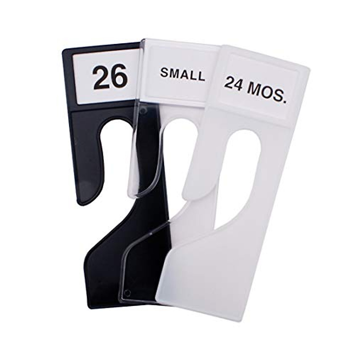 NAHANCO - 75E 100 75E-100 Deluxe Clear Clothing Size Divider, Large, King Size (Bulk Pack of 100)