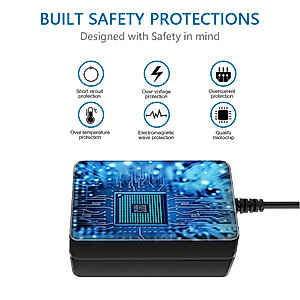 SHNITPWR 9V DC Power Supply 9 Volt 1A 9W Power Cord AC Adapter 100~240V AC to DC 9Volt 1000mA 800mA 500mA 300mA Power Converter with 10 Tips 5.5x2.5mm 5.5x2.1mm 3.5x1.35mm 4.8x1.7mm, Center Positive