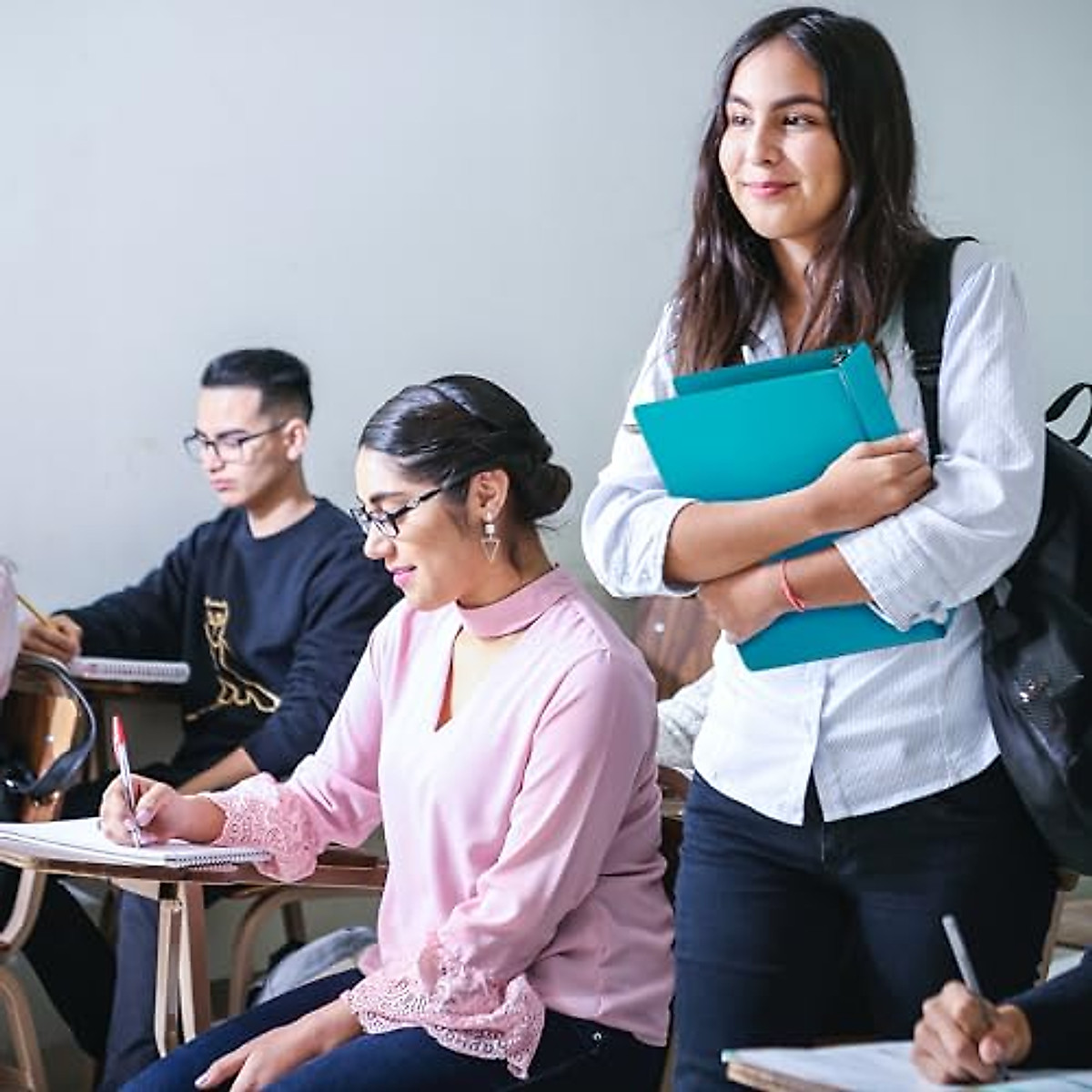 Samsill Earth’s Choice Biobased Durable Fashion Color 3 Ring View Binder, 1 Inch Round Ring, Up to 25% Plant Based Plastic, USDA Certified Biobased, Turquoise, Value Two Pack