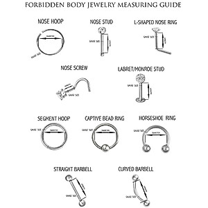 Forbidden Body Jewelry Eyebrow Piercing Jewelry Double CZ Crystal Barbell Titanium 16G 8mm