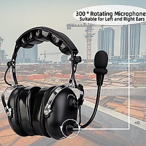 Retevis Noise Reduction Walkie Talkie Headset,Volume Adjust RT22 RT21 H-777 RT68 NR10 RT86,Compatible with Baofeng UV-5R 5RM Samcom Rugged Radios,Two Way Radio Headset with Mic(1 Pack)