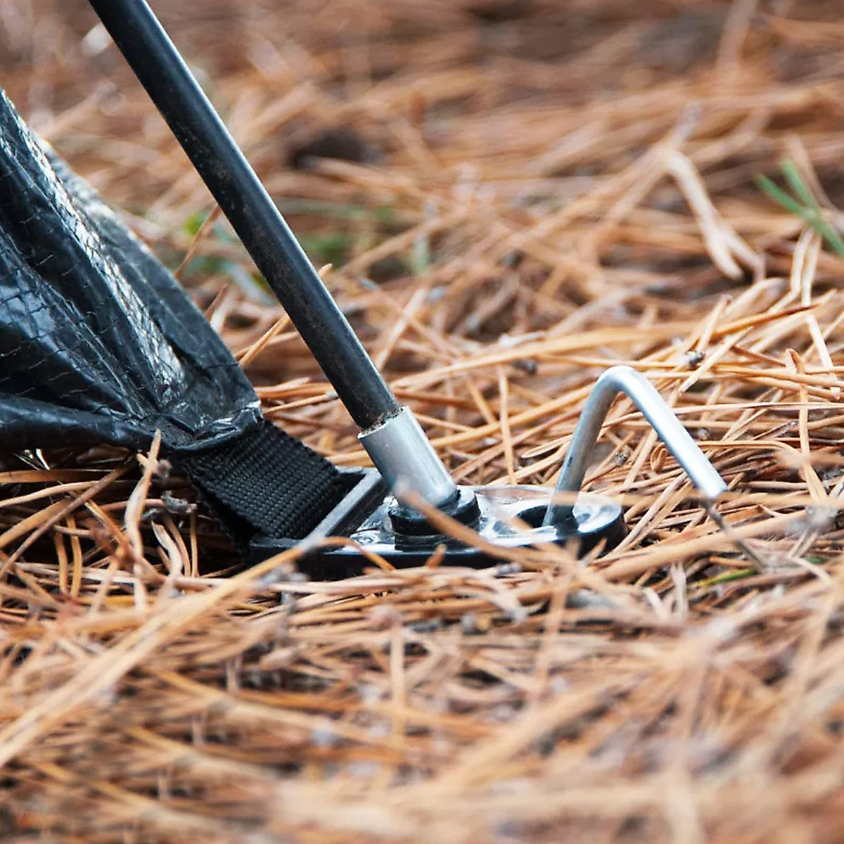 AVLA 40 Pack Tent Pegs, 7 Inch Aluminium Tent Stakes Pegs with Hook, Garden Edging Fence Hooks, Landscape Pins, Camping Pegs for Pitching Camping Tent