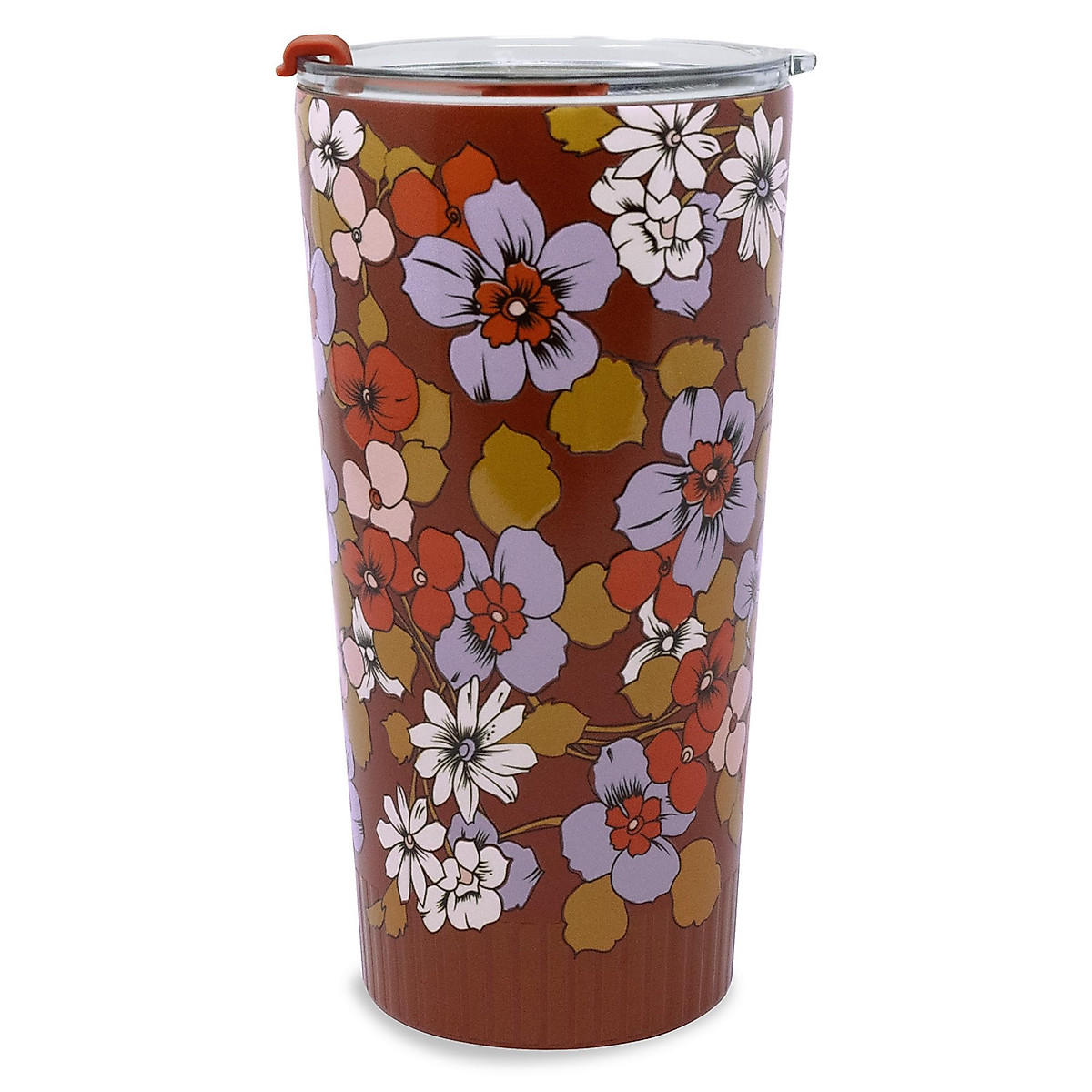 Vera Bradley 20 oz Thermal Mug, Stainless Steel Insulated Travel Cup, Double Wall Tumbler with Lid (Trillium)