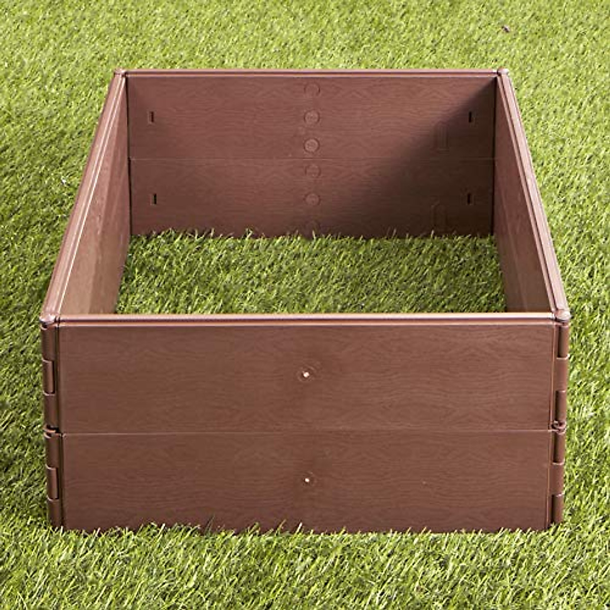 The Lakeside Collection Outdoor Raised Garden Bed for Vegetables, Herbs, Flowers - Customizable Large Wooden Planter Box Kit for Grass, Yard, Lawn
