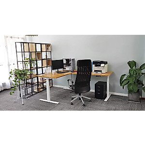 VWINDESK 80 x 30 x 1 Inch 100% Solid Bamboo Desk Table Top Only,for Standing Desk Home Office Desk with 80mm Grommets(Right Angle)