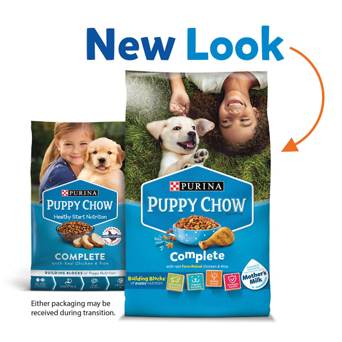 Purina Puppy Chow High Protein Dry Puppy Food, Complete With Real Chicken - (4) 4.4 lb. Bags