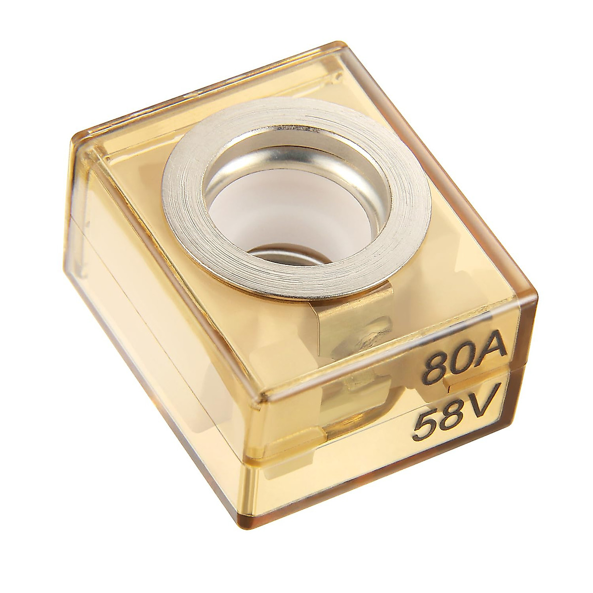 BOJACK Terminal Fuse 80A Marine Rated Battery Fuse (MRBF) 58V DC Max IP66 Waterproof for the Circuit Protection of Automobiles RVs Cranes Ships Charging Piles (80 Amp)