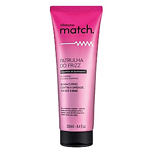 O BOTICARIO Match Frizz Patrol Shampoo, 8x Less Frizzy Hair, Hydrating Anti Frizz Shampoo with Avocado, 8.4 Ounce Oil & Creatine