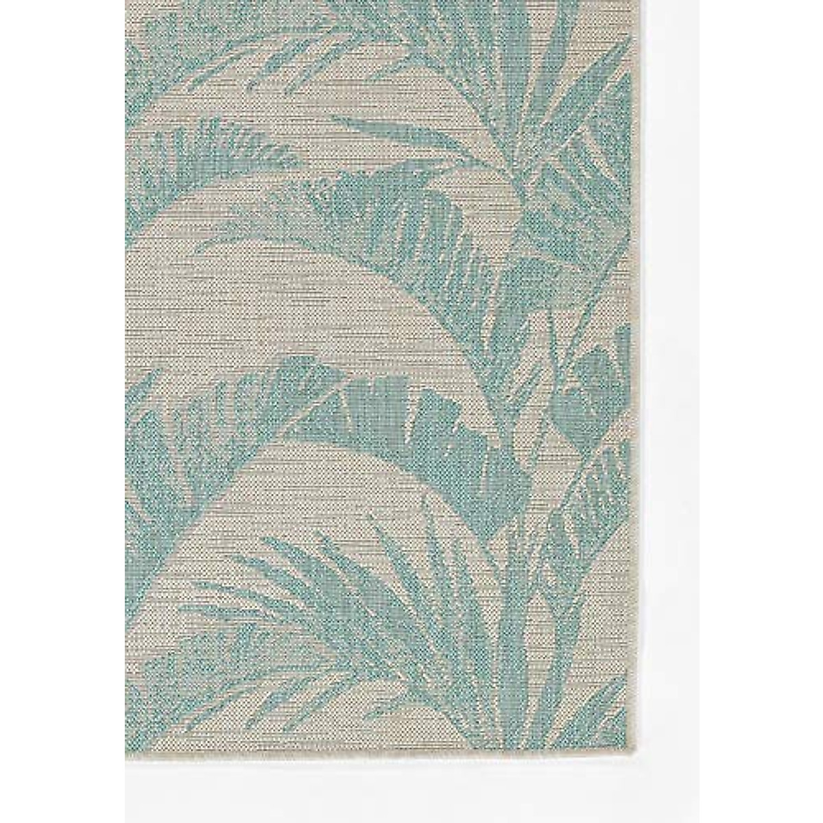 Momeni Riviera Transitional Indoor/Outdoor Area Rug, Aqua, 5'3" X 7'