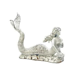 Accent Plus Wine Glass Bottle Holder, Unique Mermaid Decorative Wine Bottle Holder, Polyresin