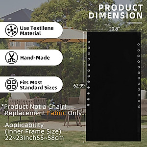 ROUDUELS Zero Gravity Chair Replacement Fabric，21 Inch Wide for Oversized XL Repair Cloth Anti Gravity Chairs Outdoor Recliner Patio Lounge Lawn Beach Sling Chair Bungee Recliner Mesh Canvas