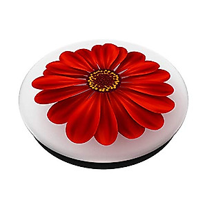 Pop Socket Cute Red Daisy Flower on White PopSockets PopGrip: Swappable Grip for Phones & Tablets