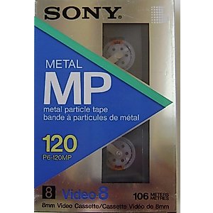 Sony 120 Metal MP 8mm Video Cassette Tape - Metal Particle Tape - 106 Meters NTSC - P6-120MP