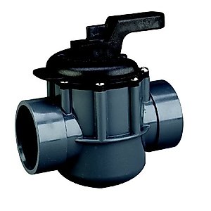Pentair 263029 Grey/Black Diverter Valve 2-Way 2-Inch (2-1/2-Inch Slip Outside), PVC, Grey/Black