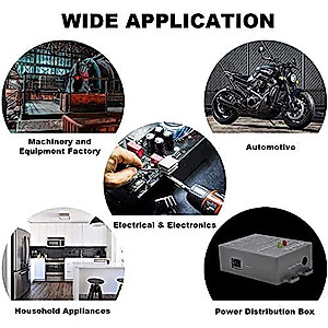 Sanuke 120Pcs AWG 8 6 4 2 Copper Wire Lugs with Heat Shrink Set, 60Pcs Heavy Duty Battery Cable Closed End Tubular Ring Terminals Connectors with 60Pcs Heat Shrink Tubing