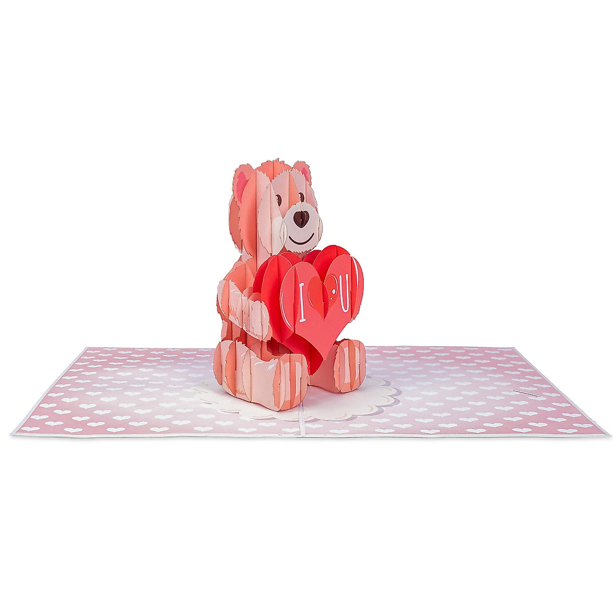 Paper Love Valentines Day Pop Up Card, 3D Teddy Bear - 5" x 7" Cover - Includes Envelope and Note Card