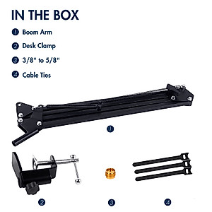 For Shure sm7b mv88+ and mv7 boom arm, Mic desk stand Compatible with Shure sm7b and Shure mv7 Microphone, Shure sm7b and Shure mv7 mic arm perfect for Podcasts, Gaming, Recording.