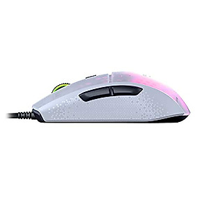 ROCCAT Burst Pro PC Gaming Mouse, Optical Switches, Super Lightweight Ergonomic Wired Computer Mouse, RGB Lighting, Titan Scroll Wheel, Bionic Shell, Claw Grip, Owl-Eye Sensor, 16K DPI, White