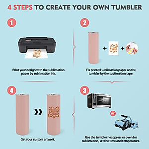 FECBK 20 oz Sublimation Tumblers Bulk 10 Pack Straight Skinny Tumblers Blanks with Lids and Straws Double Wall Stainless Steel Sublimation Tumbler Cups, Individually Box, Diy Gift, Macaron Color