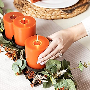 Stratton Home Decor Candle Candelabra Centerpiece | Small Black Pillar Candle Stand with a Matte Finish | Rustic Metal Pillar Candle Holder Decor for Tabletops and Counters | 11"x3.5"x3.5"