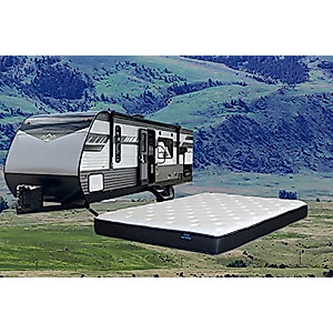 Triad Mattress Elite 8 inch (70x80) Graphite Memory Foam, Cool Gel Foam, Glacier Cooling Stretch Cover, Medium Firm Support, for RV and Campers Made in The USA