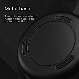 BRIEFHUMAN Household Swing Black Bathroom Trash Can，Brushed Stainless Steel，10 L/3 Gallen，Garbage Can with Flipping Lid， for Indoor or Commercial Use, Kitchen,Modern，Living Room,Bedroom