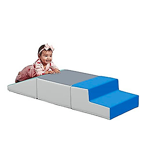 ECR4Kids SoftZone Junior Little Me Climb Crawl and Slide, Beginner Playset, Contemporary, 3-Piece