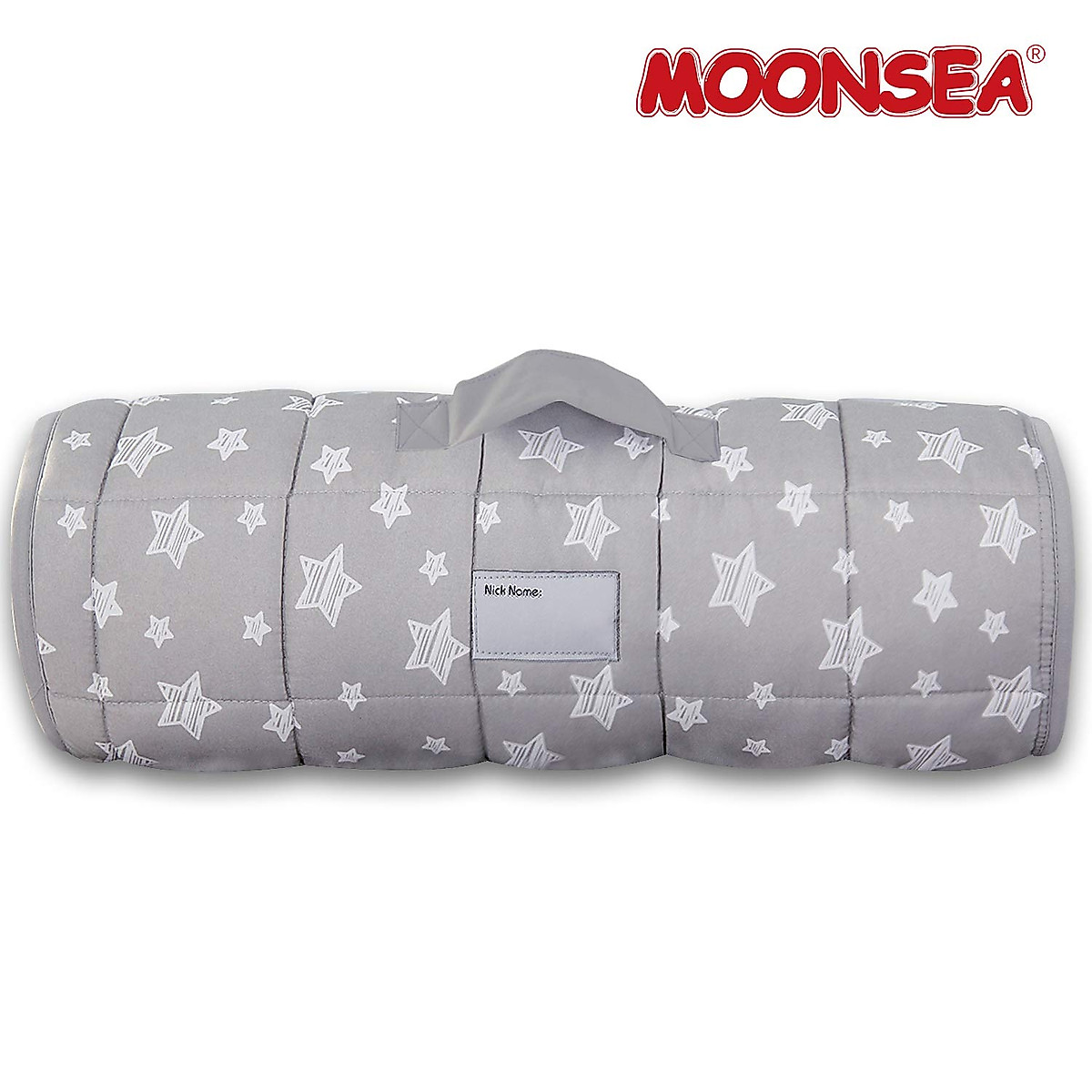 Moonsea Toddler Nap Mat with Removable Pillow and Fleece Minky Blanket, Lightweight, Soft Perfect for Kids Preschool, Daycare, Travel Sleeping Bag Boys and Girls, 21" x 50" Fit Standard Cot