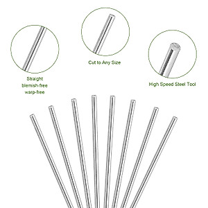 10pcs 1mm x 300mm 304 Stainless Steel Rods, Metal Solid Round Shaft Rods Lathe Bar Stock for DIY Crafts Model Car Helicopter Airplane