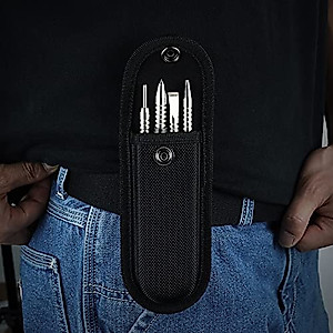 BESTNULE 4-Piece Nail Setter Dual Head Nail Set & Dual Head Center Punch & Hammerless Cold Chisel & Hinge Pin Remover Punch Set, Nail Setter Features 1/8-in, 3/32-in, 3/16-in, 1/16-in, 5/16-in, 1/8-in