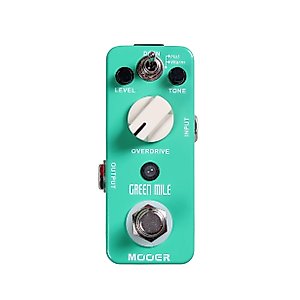 MOOER Green Mile Electric Guitar Overdrive Pedal Tube Screamer Sound Natural, Smooth, Creamy Overdrive Sound for Metal