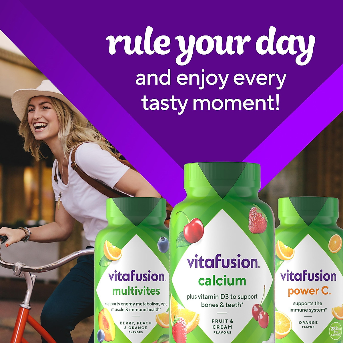 Vitafusion Power C Vitamin C Gummies for Immune Support, Orange Flavored, 282 mg Vitamin C, America’s Number 1 Gummy Vitamin Brand, 50 Day Supply, 150 Count
