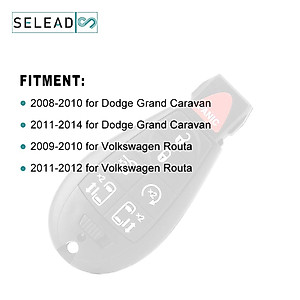 SELEAD Flip Key Fob 7 Buttons Keyless Entry Remote fit for 2008-2015 Town andamp Dodge Grand Caravan Volkswagen Routan Antitheft Keyless Entry Systems M3N5WY783X 2pcs US Stock