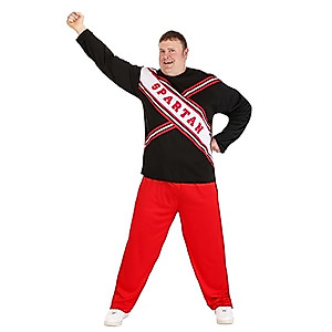 Fun Costumes Men's Saturday Night Live Spartan Cheerleader Plus Size Costume, SNL Cosplay Outfit, Uniform, PL Black