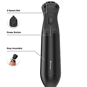 Vitamix 2-Speed Immersion Blender + Whisk, Black