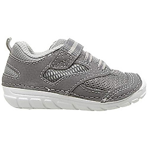 Stride Rite baby boys Adrian Athletic Sneaker, Grey, 4 Toddler US
