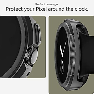 Spigen Liquid Air Armor Designed for Google Pixel Watch Case Anti-Scratch Protective Soft TPU Cover Case (2022) - Matte Black