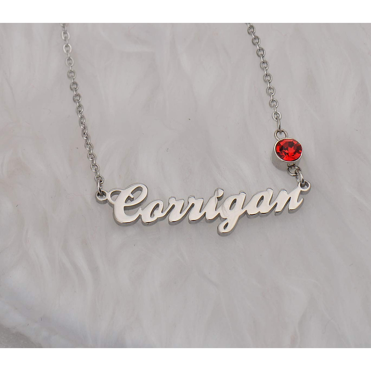 GR859C Custom Made Birthstone Name Necklace for Mom for Her Torin